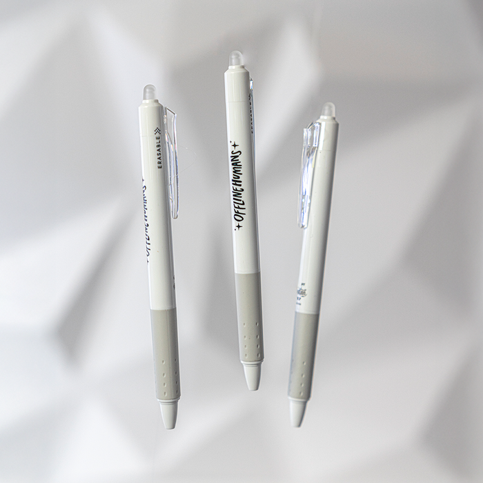 Offline Humans Erasable Pen – 3 Pack (0.7mm)